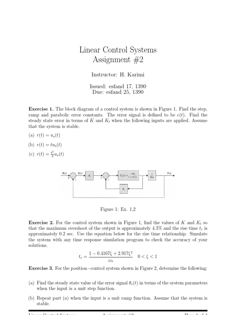 Problem 2 | PDF | Control System | Control Theory