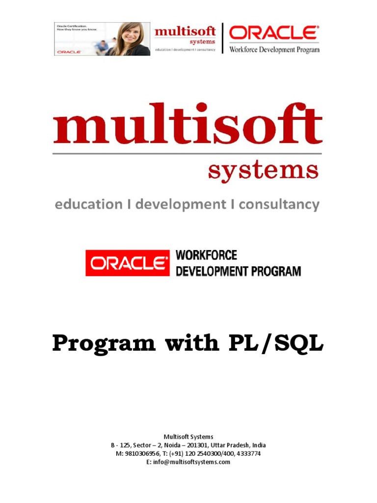 Program With Pl Sql Pdf Pl Sql Subroutine
