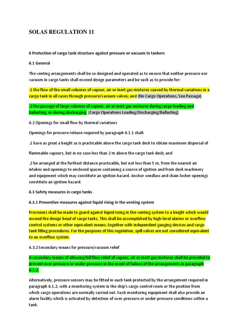 Solas Regulation II | Vacuum | Valve | Free 30-day Trial | Scribd