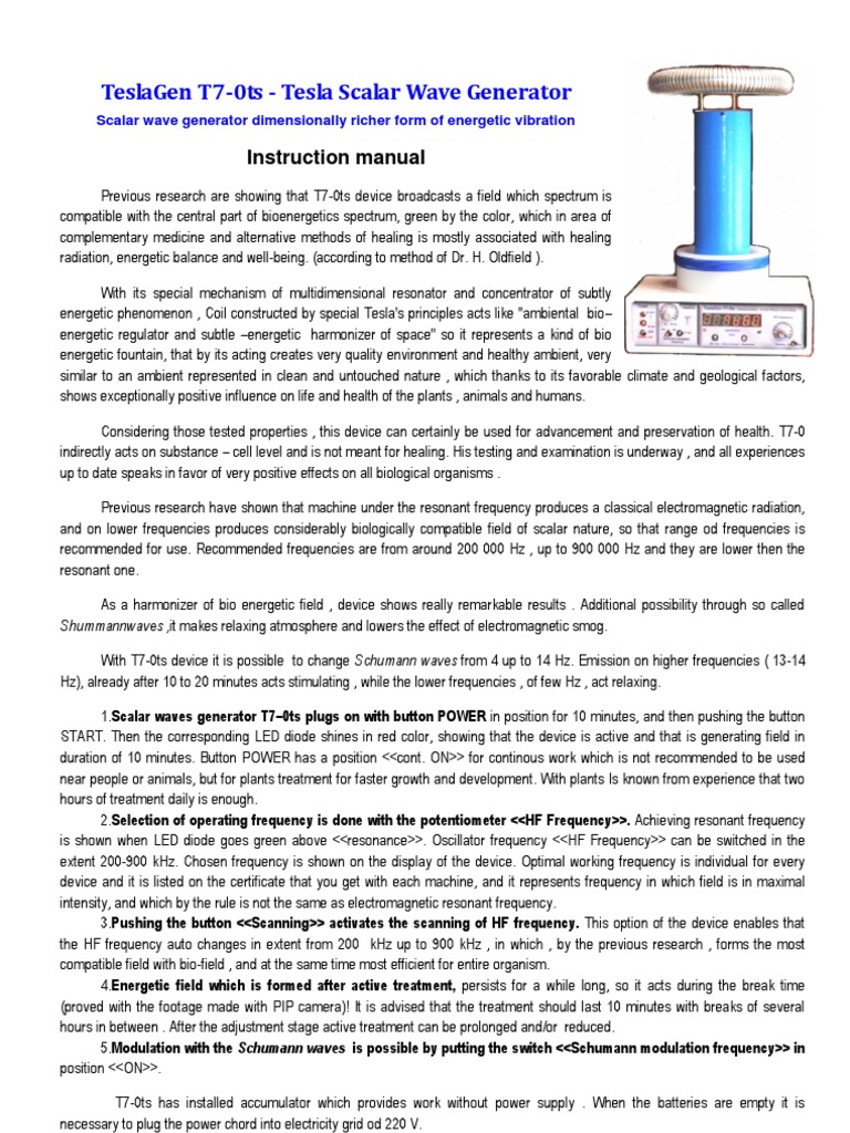 T7-0ts Instruction Manual | PDF | Frequency | Amplitude