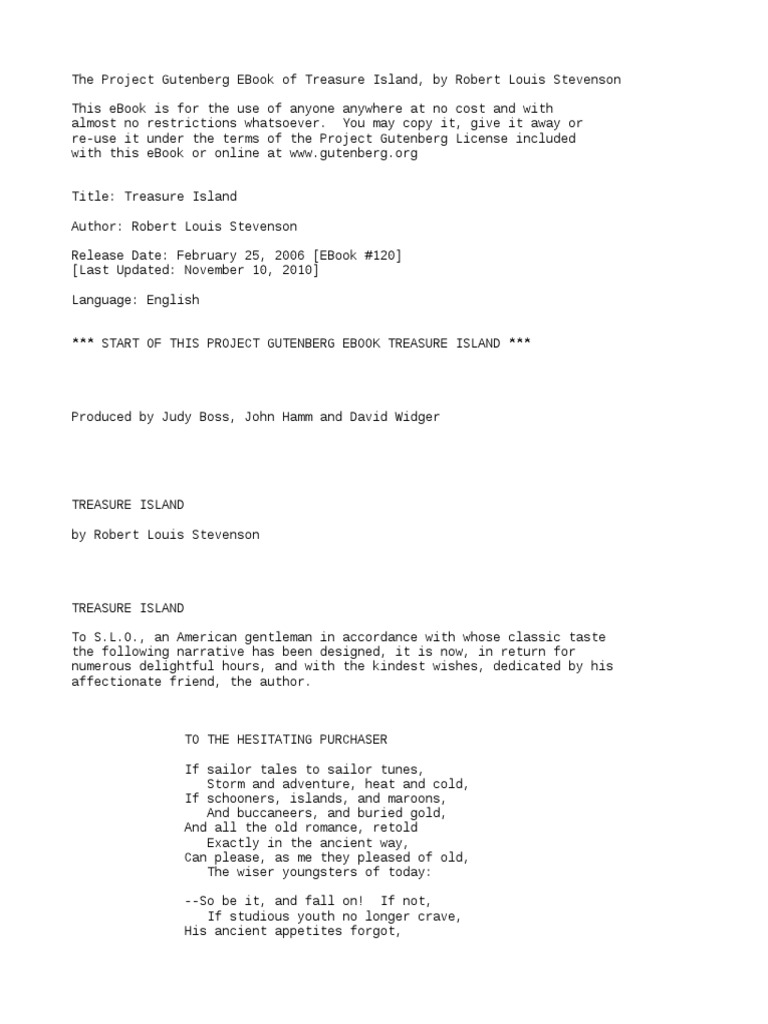 Pg120 Treasure Island | PDF | Treasure Island | Treasure