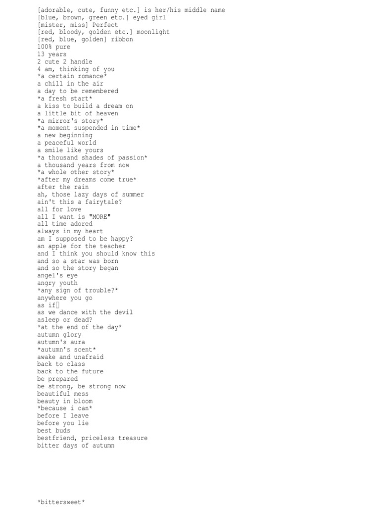 400 Photography Title Ideas | PDF