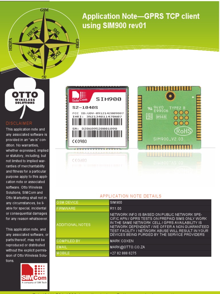 Sim900 Datasheet | PDF | General Packet Radio Service | Subscriber ...