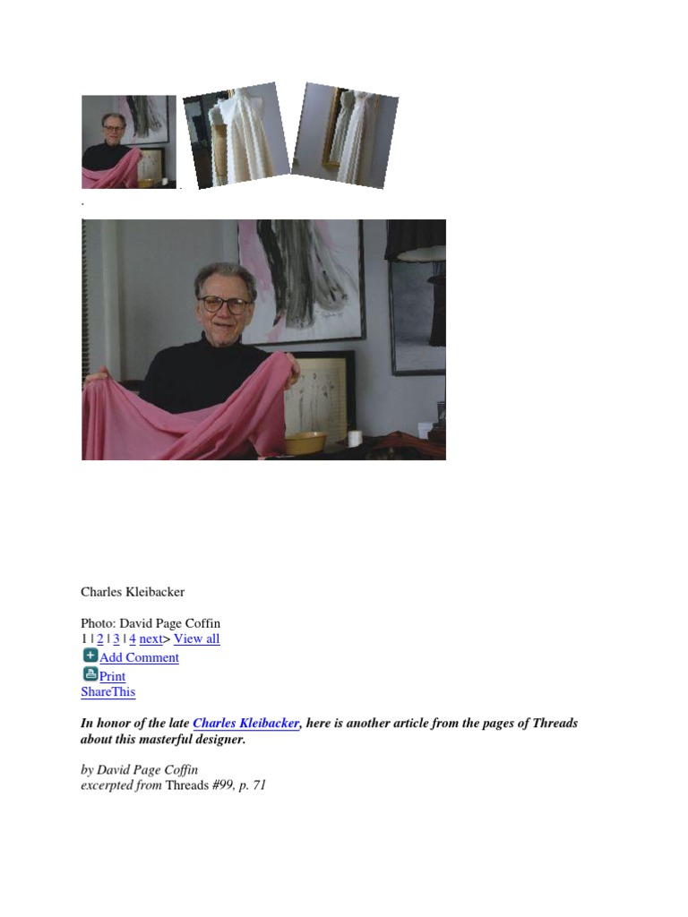 Charles Kleibacker | PDF | Seam (Sewing) | Sewing