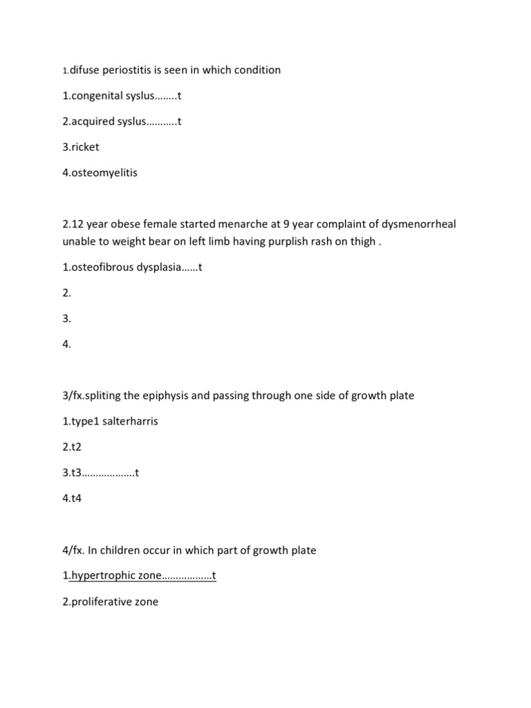 DHA Orthopedic Exam Guide | PDF