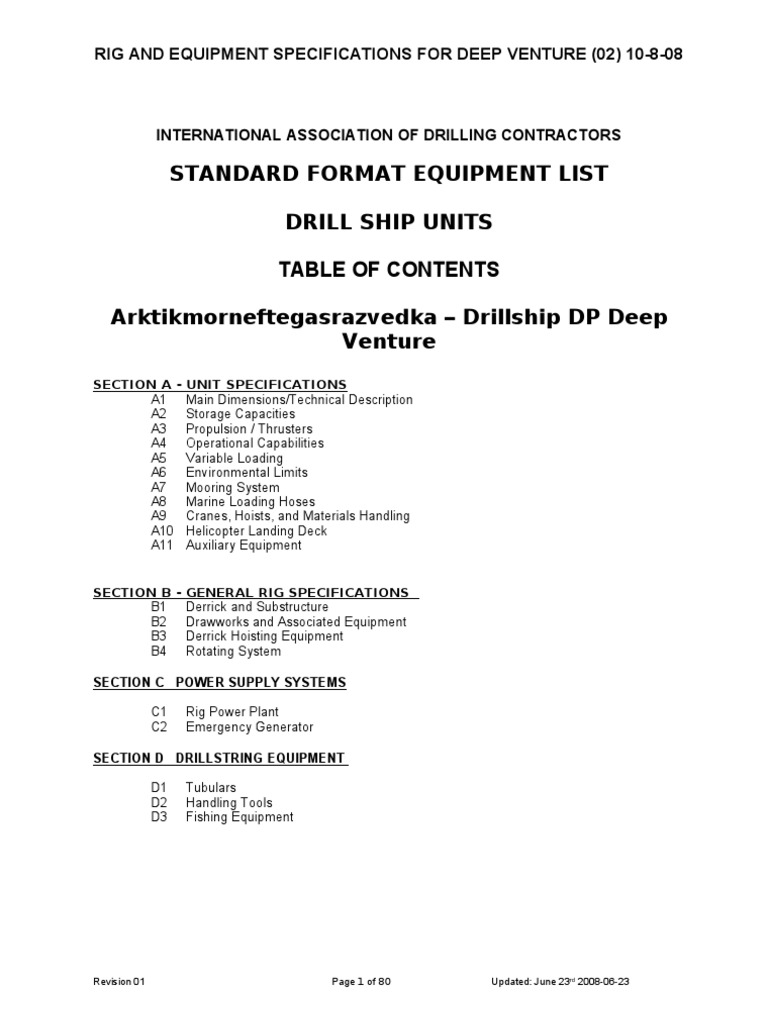 Deep Venture Pdf Mechanical Engineering Manufactured Goods