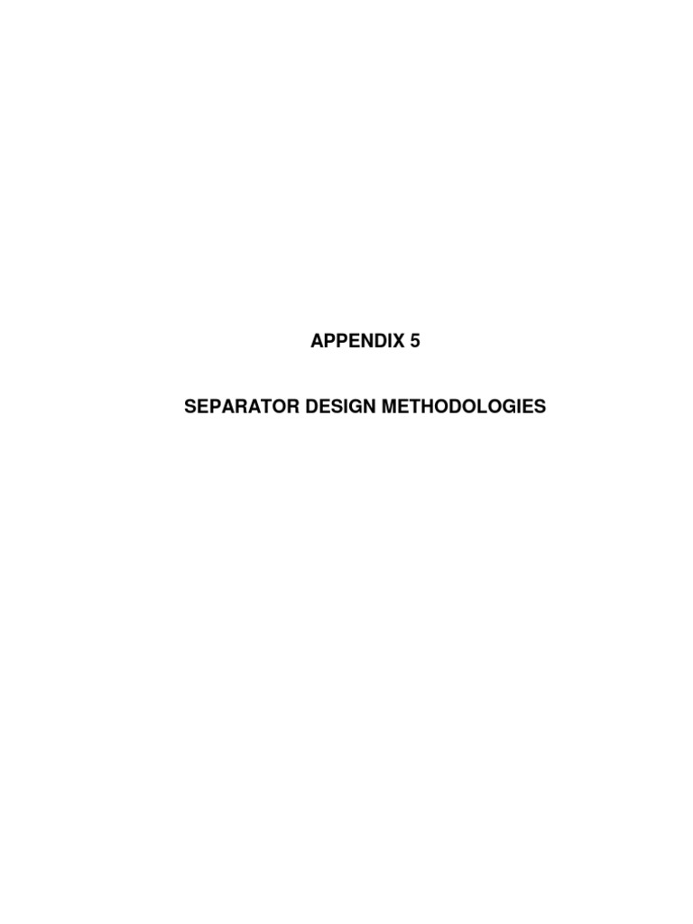 Separator Design Methodology | PDF