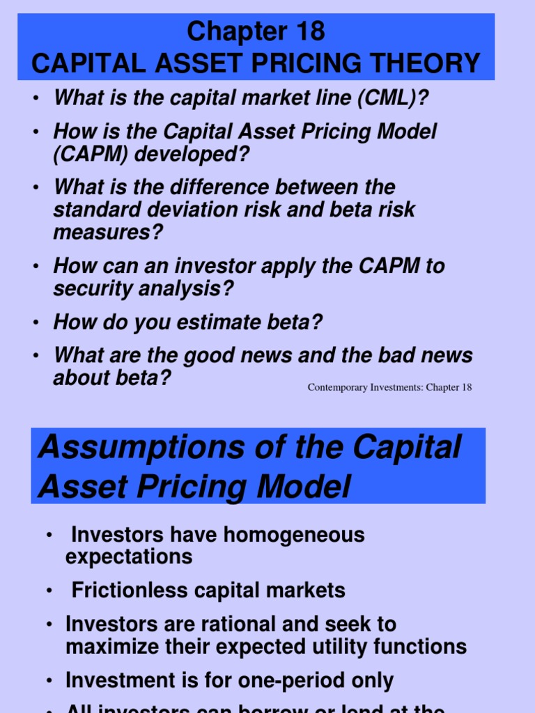 SML AND CML | Capital Asset Pricing Model | Beta (Finance)