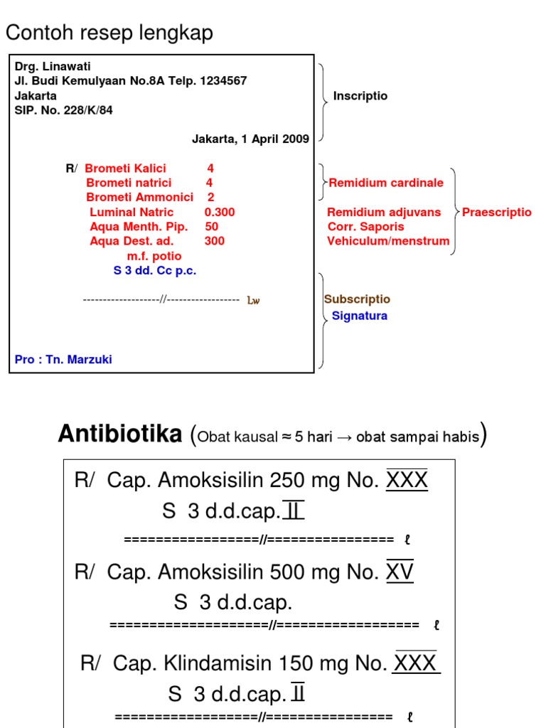 Contoh Resep Lengkap | PDF | Kesehatan Holistik