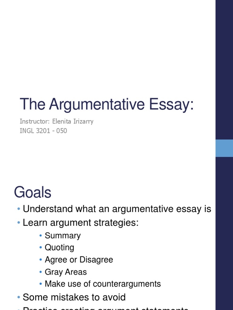 Mastering Argumentative Essays | PDF | Argument | Essays