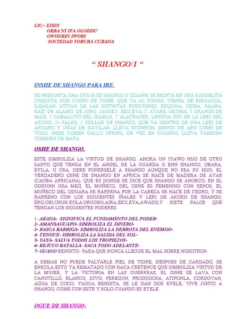 Shango 1 | PDF