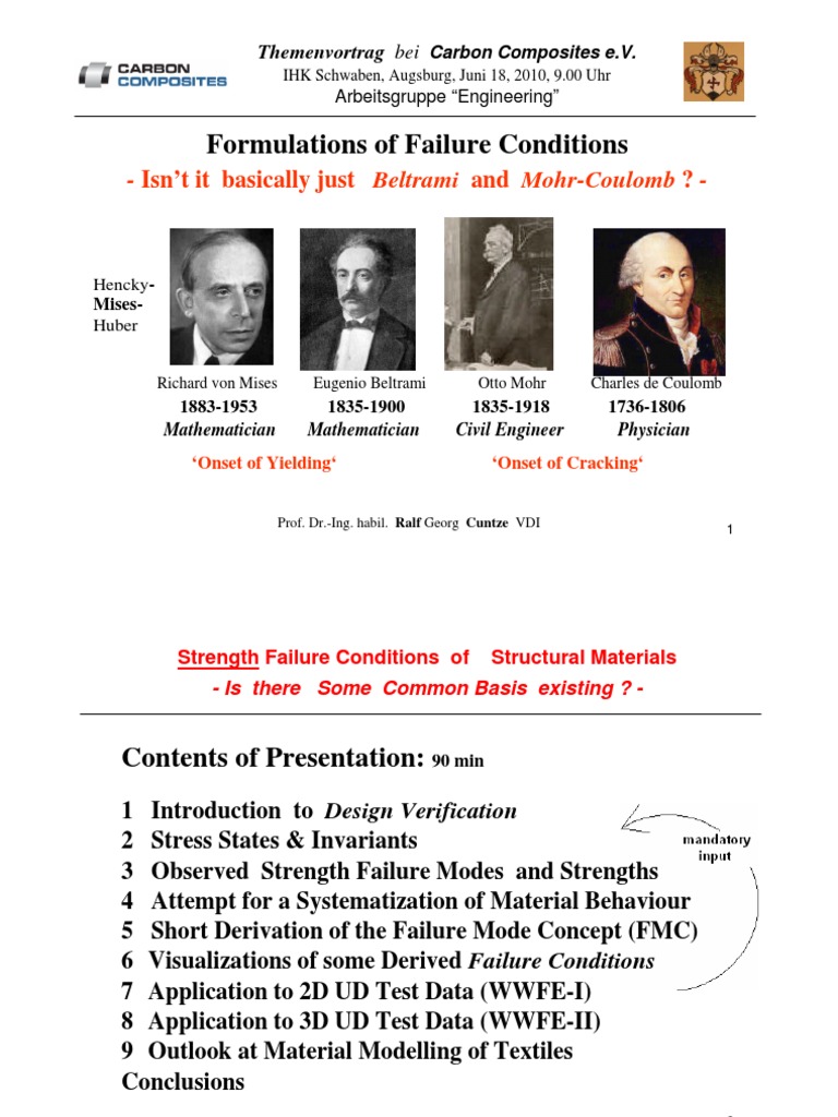 Failure Theories | PDF | Fracture | Strength Of Materials