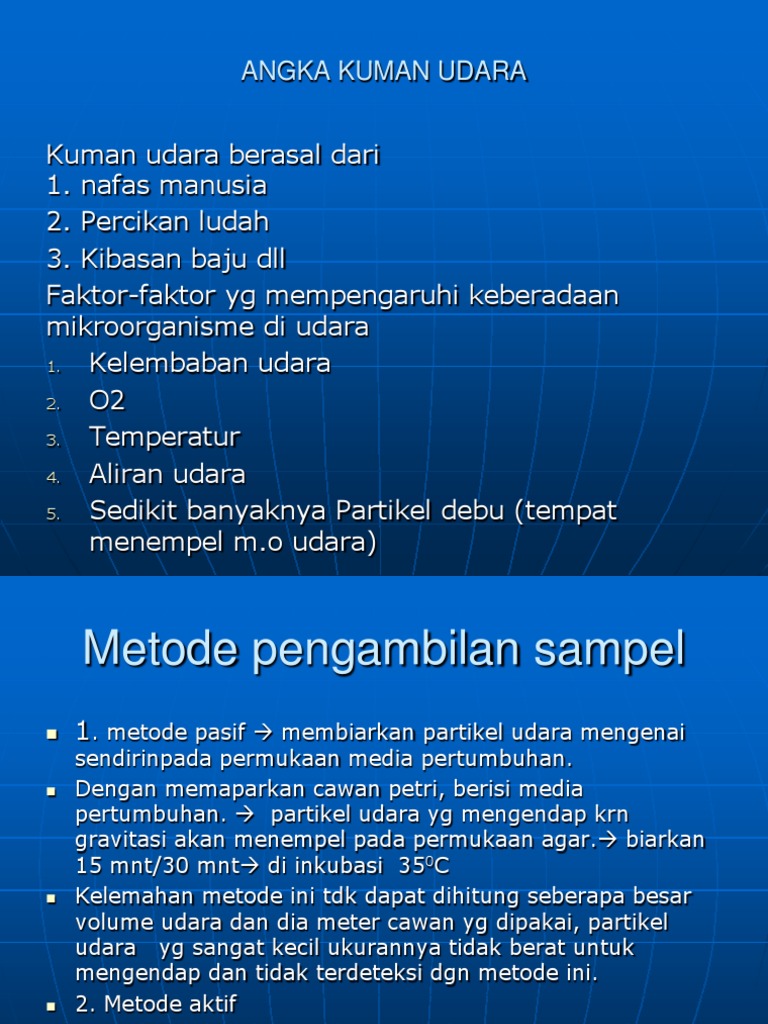 Metode Sampling Kuman Udara | PDF