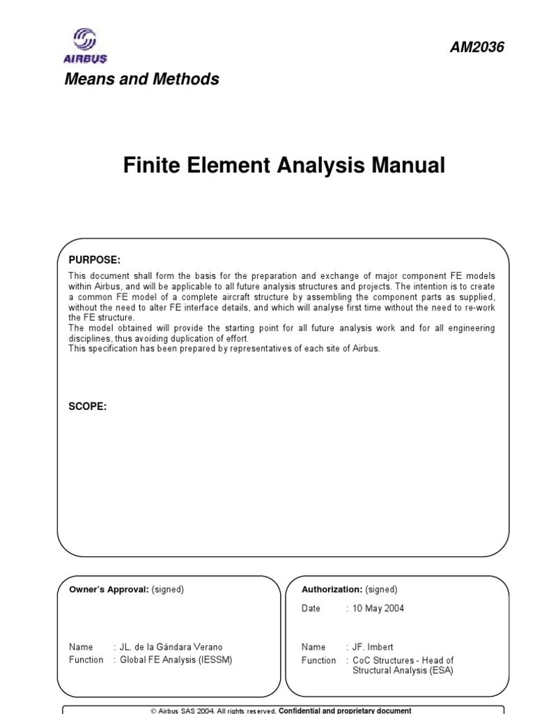 AM 2036 (10 May 2004) - Normes - Fem - Global | PDF | Finite Element Method | Fuselage