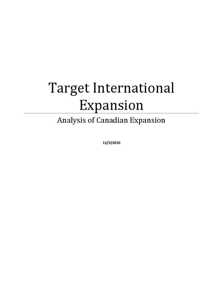 Target International Expansion | PDF | Retail | Foreign Direct Investment