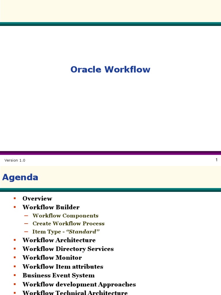 Oracle Workflow Oracle Database Plsql 