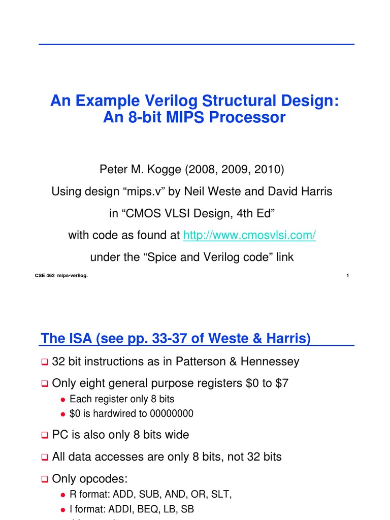 MIPS2 in Verilog | PDF | Instruction Set | Mips Instruction Set MIPS2 in Verilog | PDF | Instruction Set | Mips Instruction Set