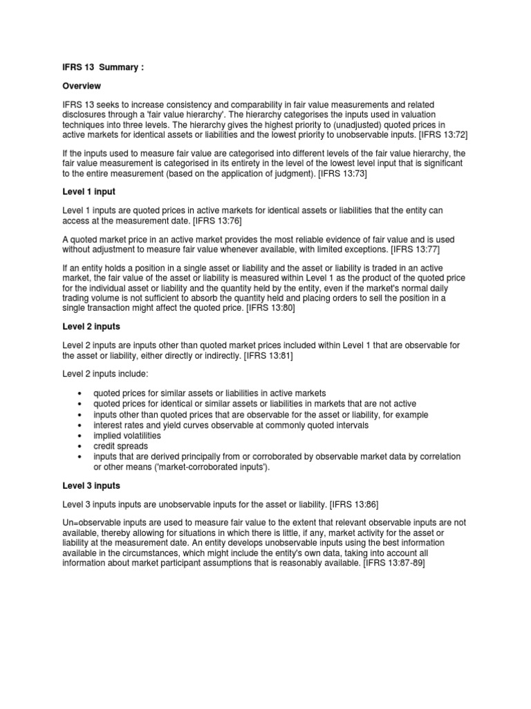 Ifrs 13 | PDF | Fair Value | International Financial Reporting Standards