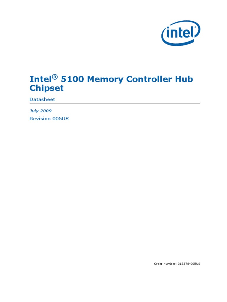 5100 Memory Controller Hub Chipset Datasheet | PDF | Central Processing ...