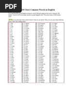 The 200 Most Common Words in English | PDF | English Language ...