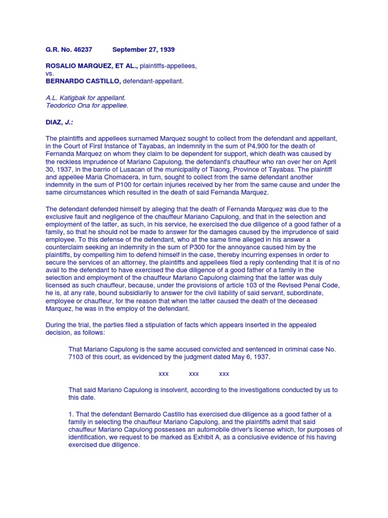 Quasi Delicts 2 | Certiorari | Lawsuit