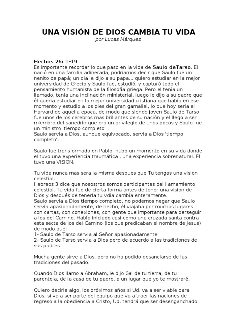 Transformación a través de la visión divina | PDF | Espartaco | Pablo ...