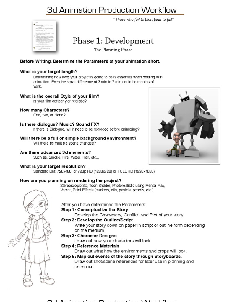 3D Animation Production Workflow Guide | PDF | Rendering (Computer ...