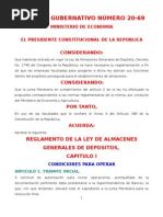 Ley de Almacenes Generales de Deposito | PDF