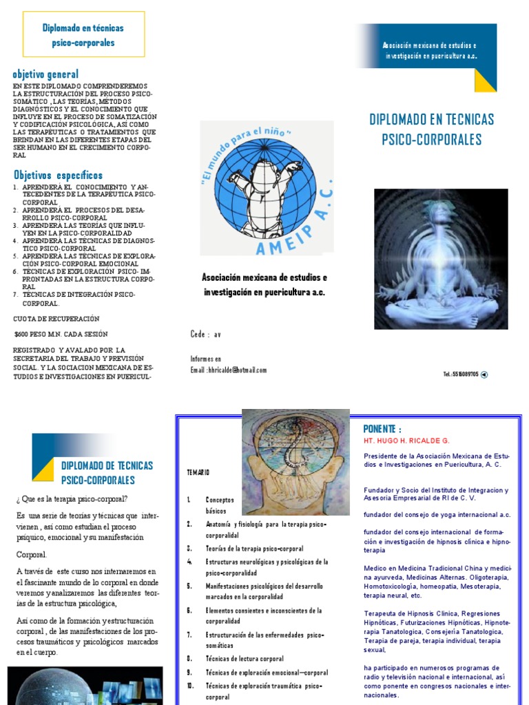 Triptico de Psicosomatico | PDF | Hipnosis | Sicología
