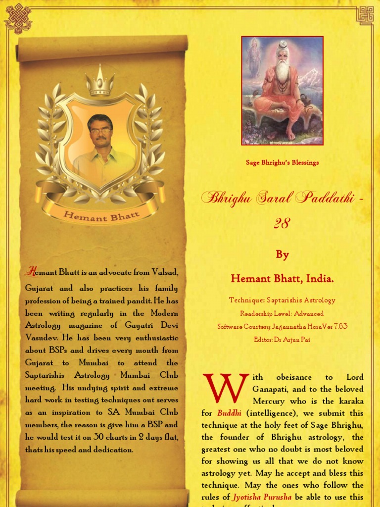 Bhrighu Saral Paddathi-28 | PDF | Mercury (Planet) | Hindu Astrology
