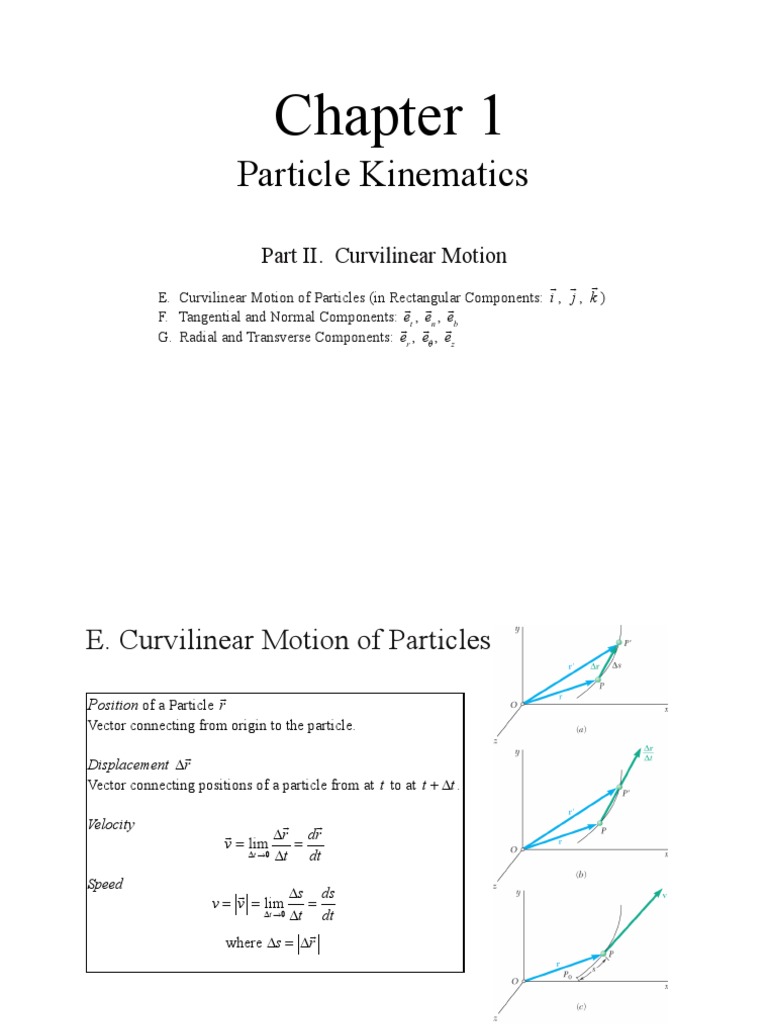 Particle Kinematics: Part II. Curvilinear Motion | PDF | Acceleration | Euclidean Vector
