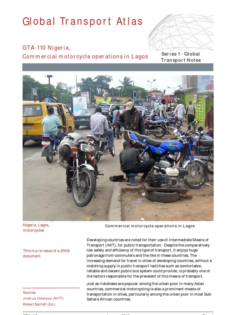 Gta-110 Nigeria, Commercial Motorcycle Operations in Lagos | PDF ...