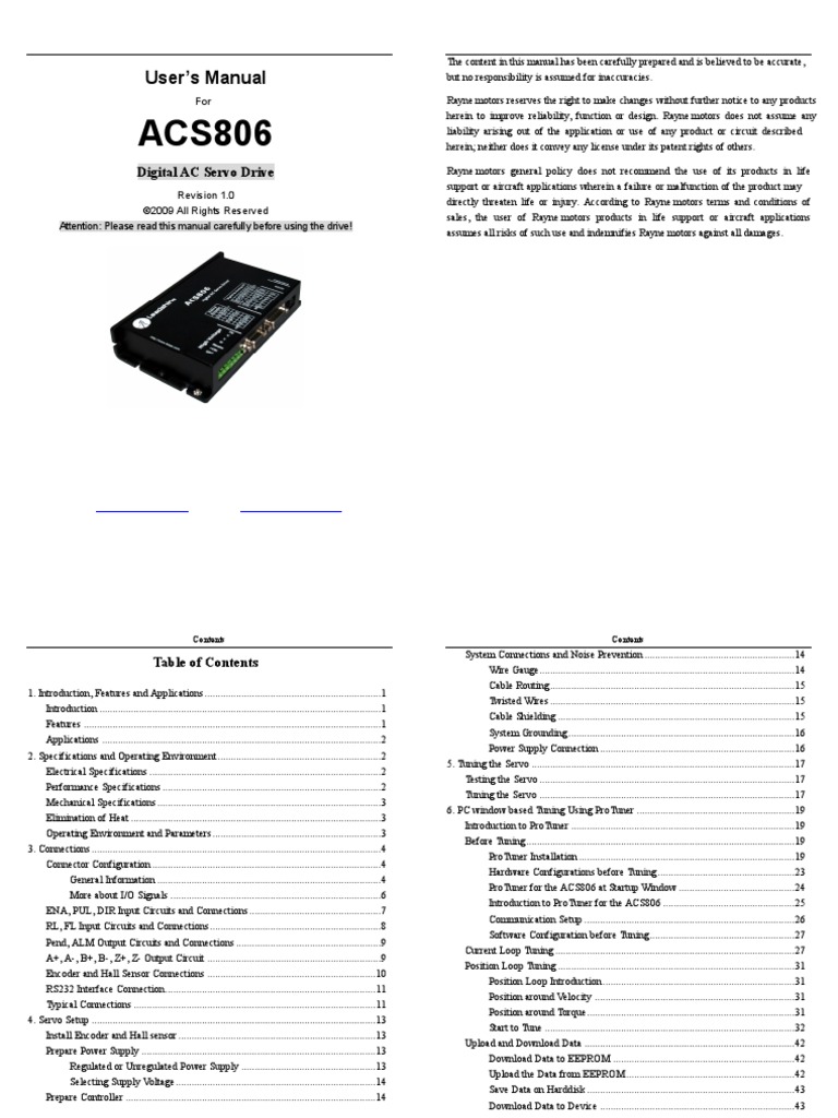 User's Manual: Digital AC Servo Drive | PDF | Power Supply | Servomechanism