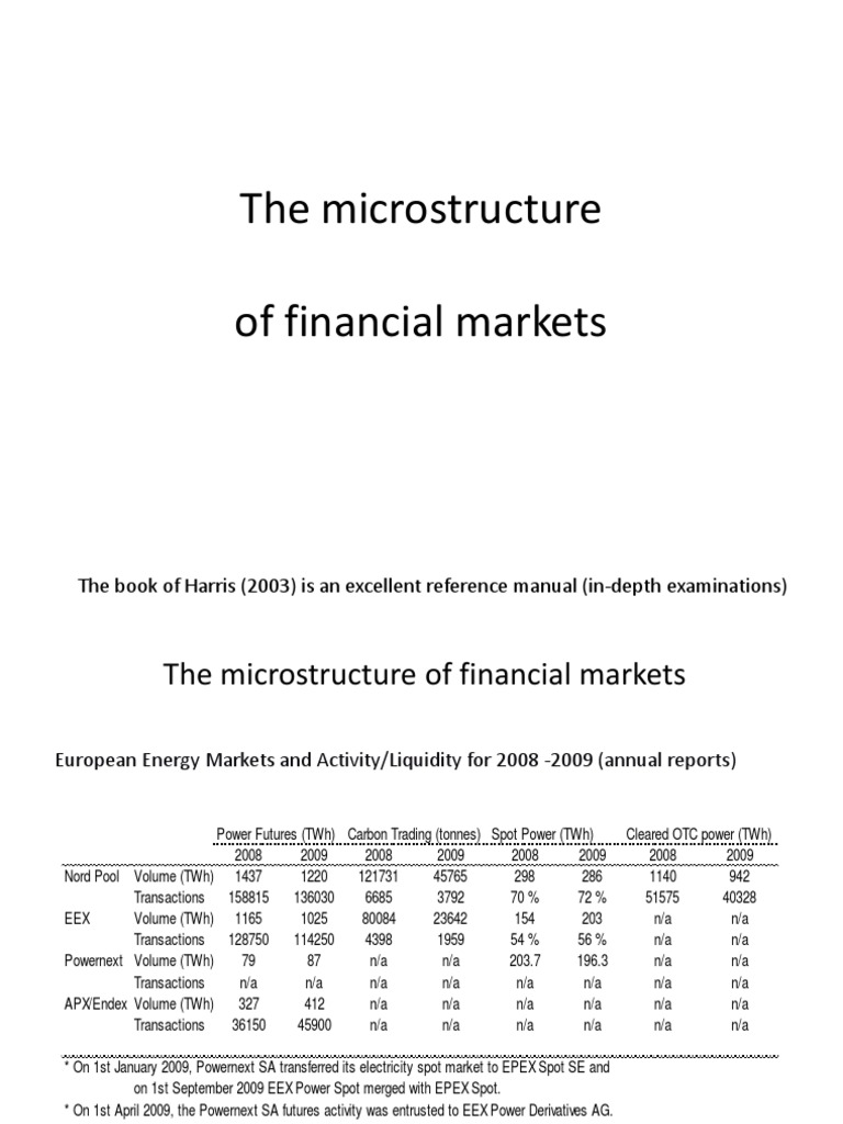 The Microstructure of Financial Markets | PDF | Financial Markets ...
