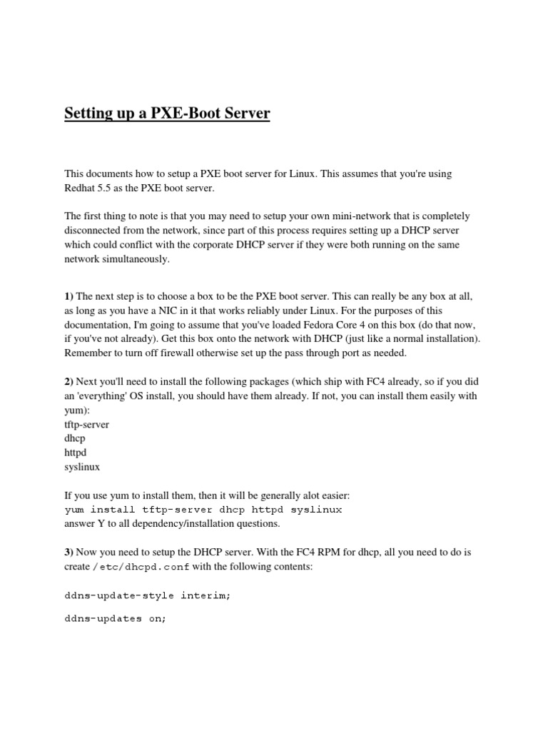 How To Setup A Linux PXE Server | PDF | Internet Protocols | Operating System Technology