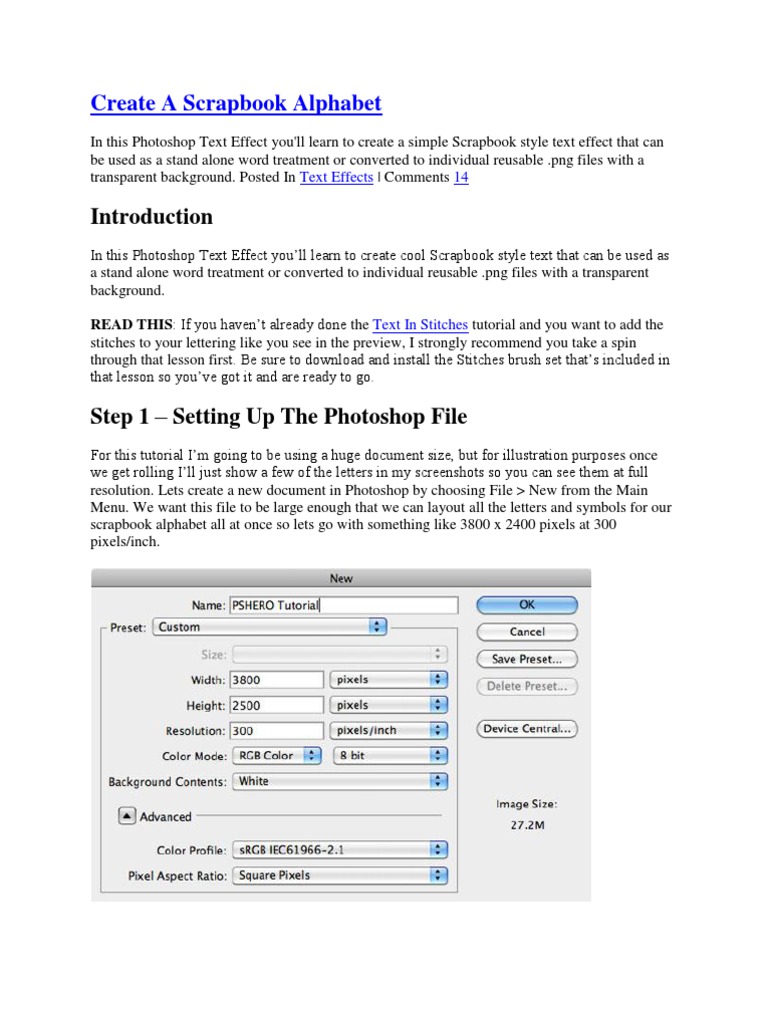 Create A Scrapbook Alphabet | PDF | Adobe Photoshop | Letter Case