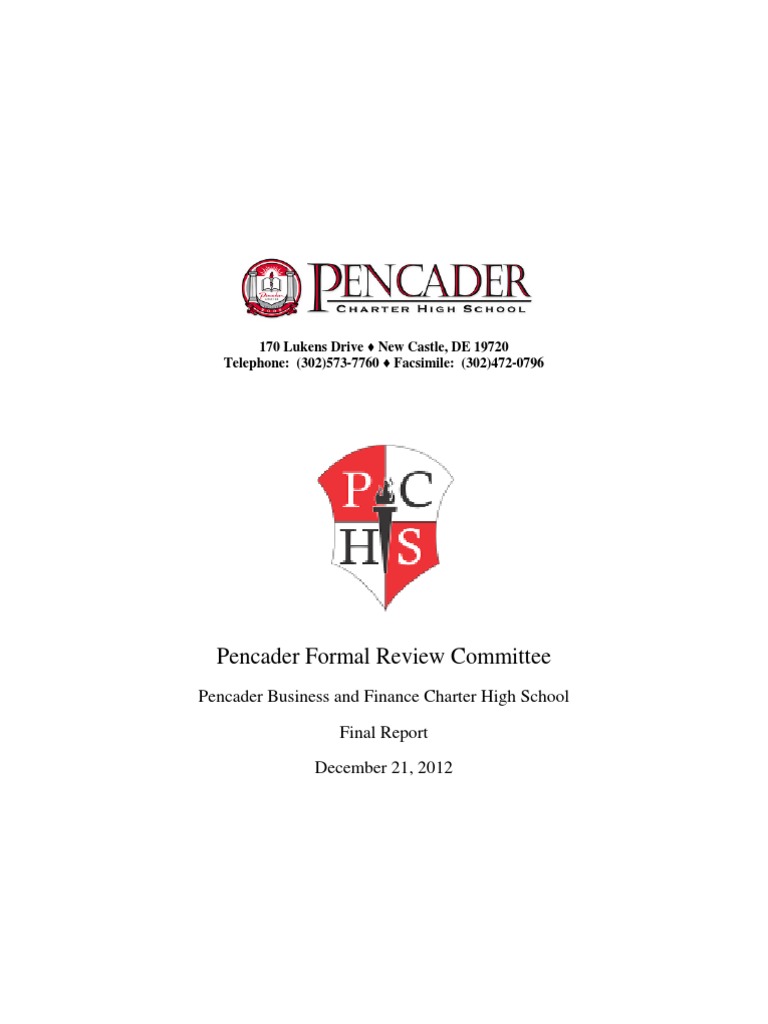 Pencader Charter School Formal Review IV Response To DOE CSAC | PDF ...