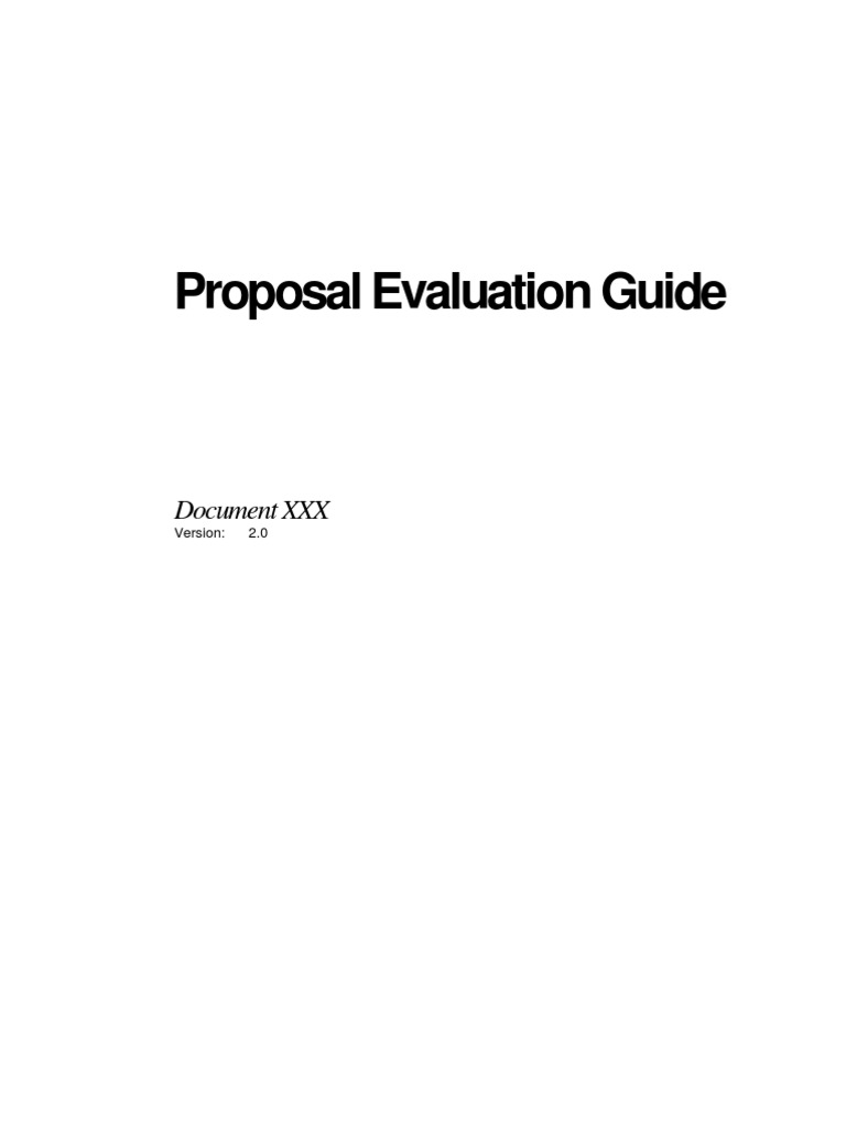 A6 Proposal Evaluation Guide | PDF | Evaluation | Risk Management