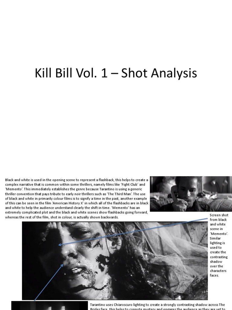 Kill Bill Vol. 1 - Opening Scene Analysis | PDF | Film Noir | Thriller ...
