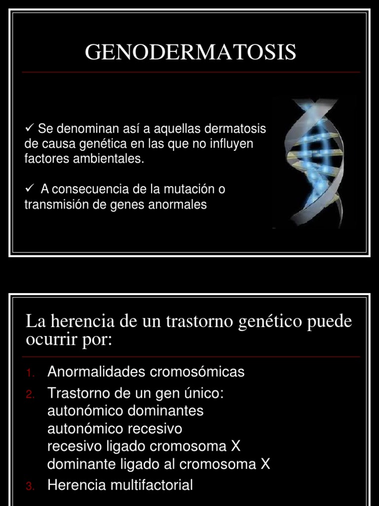 Genodermatosis | PDF | Enfermedades y trastornos | Genética