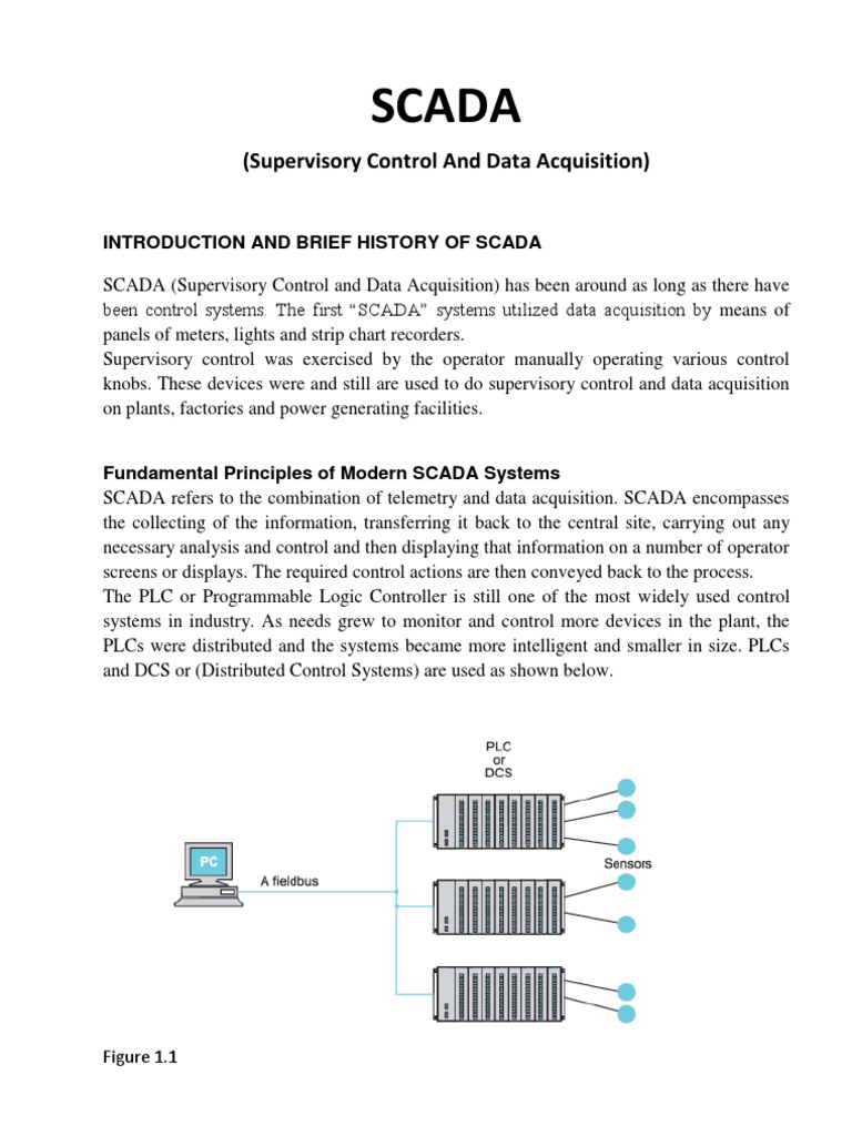 Scada: (Supervisory Control and Data Acquisition) | PDF | Scada | Programmable Logic Controller