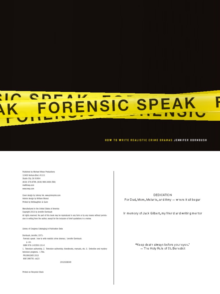 Forensic Speak (Sample) | PDF | Forensic Science | Crime Scene
