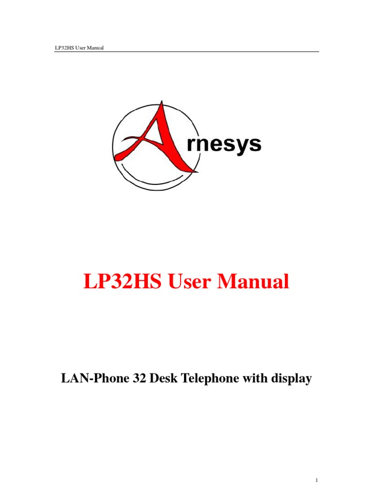 LP32HS User Manual v1 | PDF | Session Initiation Protocol | Port (Computer Networking)