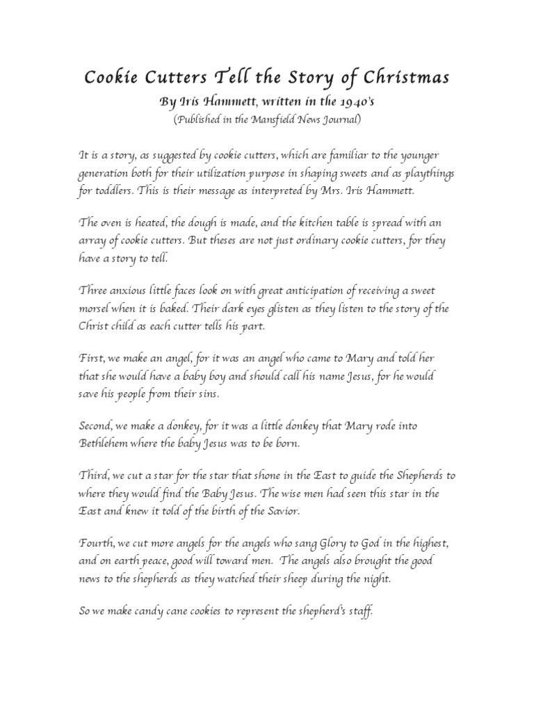 The Christmas Story With Cookie Cutters | PDF | Eternal Life ...