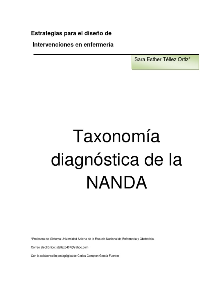 NANDA | PDF | Taxonomía (biología) | Enfermería