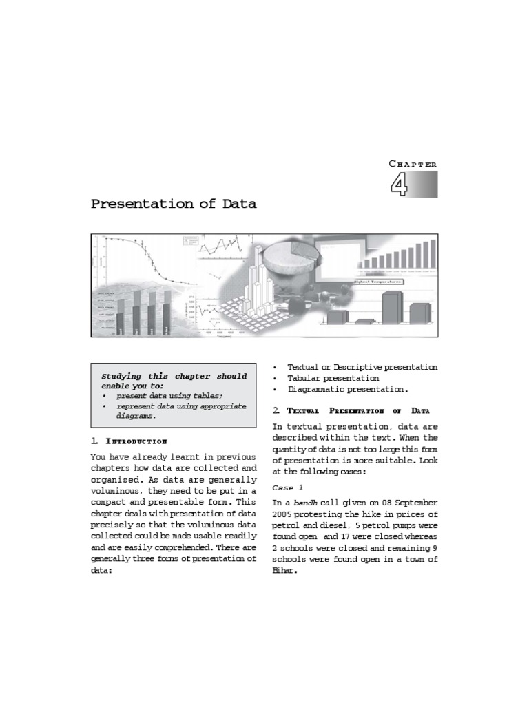 Presentation of Data | PDF | Pie Chart | Histogram