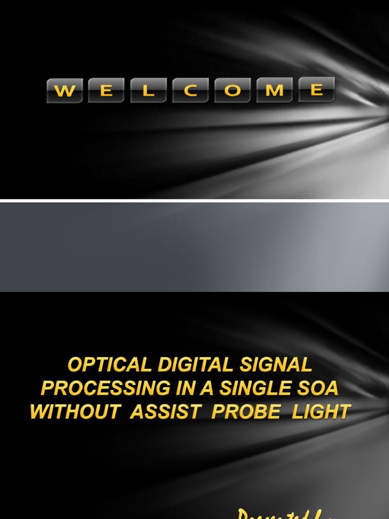 Optical Digital Signal Processing | PDF | Natural Philosophy | Electronics