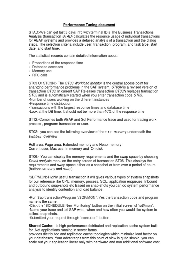 Performance Tuning | Download Free PDF | Database Index | Sql