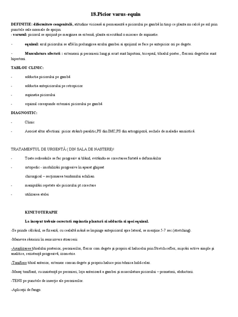 Picior Varus Equin | PDF