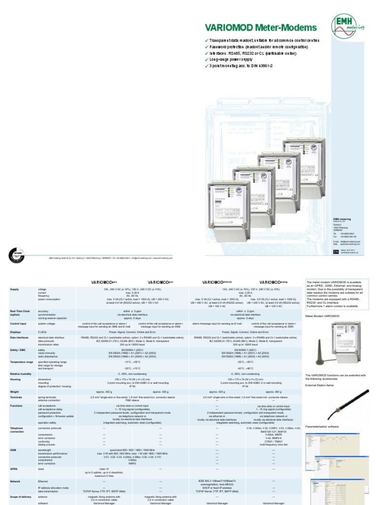 Variomod Brochure | PDF | Computer Network | Ip Address